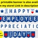 Employee Appreciation Week Printable Banner Happy Employee - Etsy