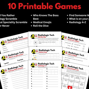 Rad Tech Game Bundle, Radiologic Tech Week, Rad Tech Appreciation ...