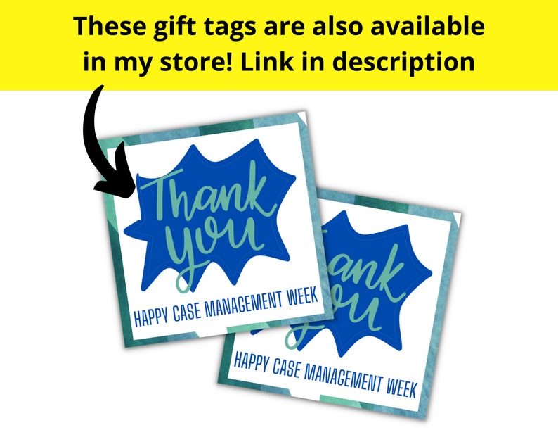 Case Management Week Printable Gift Tags, Happy Case Manager Week Gift ...