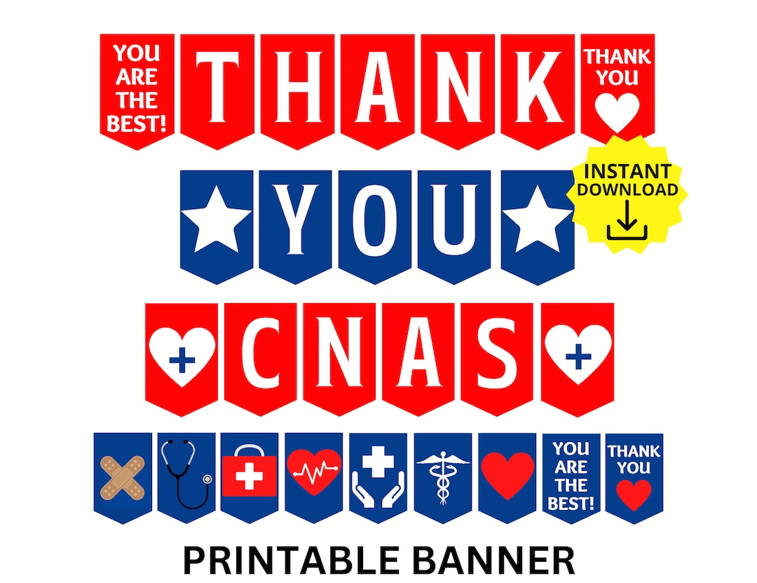 Certified Nursing Assistant Week Printable Banner, CNA Week Sign, CNA ...