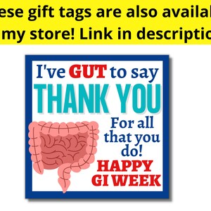 Endoscopy Nurses Printable Gift Tag, GI Week, GI Nurse Week, Endoscopy ...