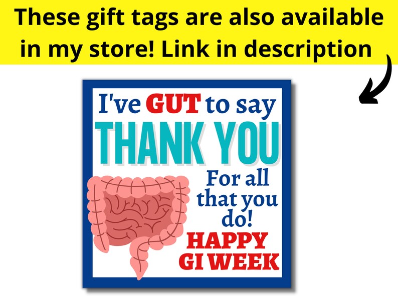 Endoscopy Nurses Printable Gift Tag GI Week GI Nurse Week - Etsy