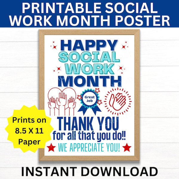 Social Work Appreciation Sign - Etsy