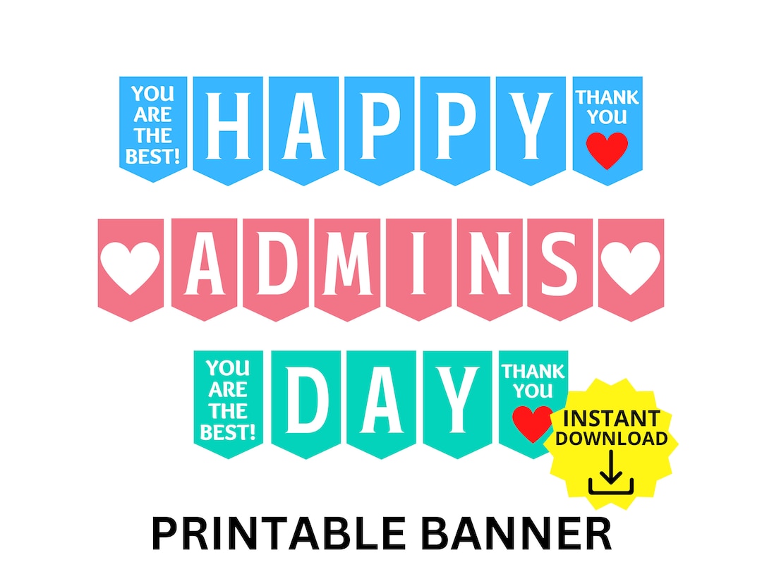 Administrative Professionals Day Printable Banner, Administrative ...