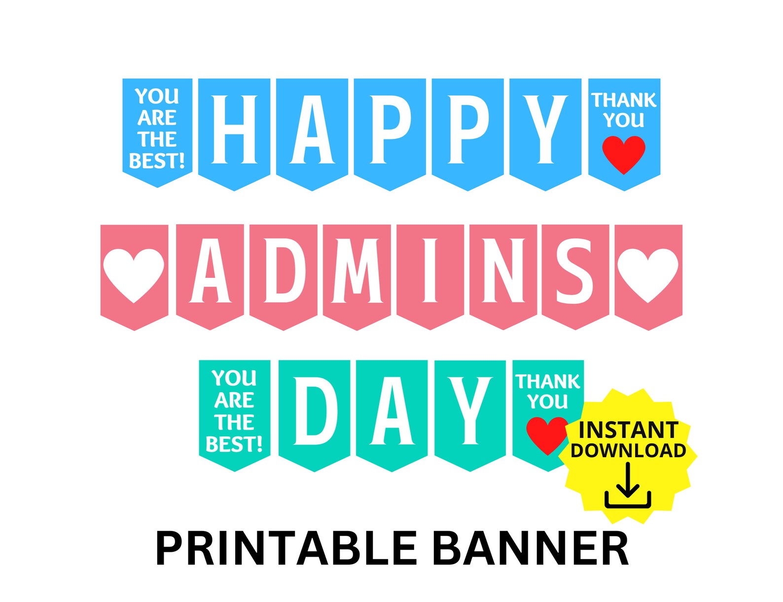 Administrative Professionals Day Printable Banner, Administrative ...