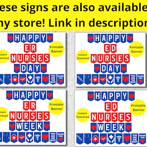 Emergency Nurses Day Printable Banner ER Nurse Day Sign - Etsy