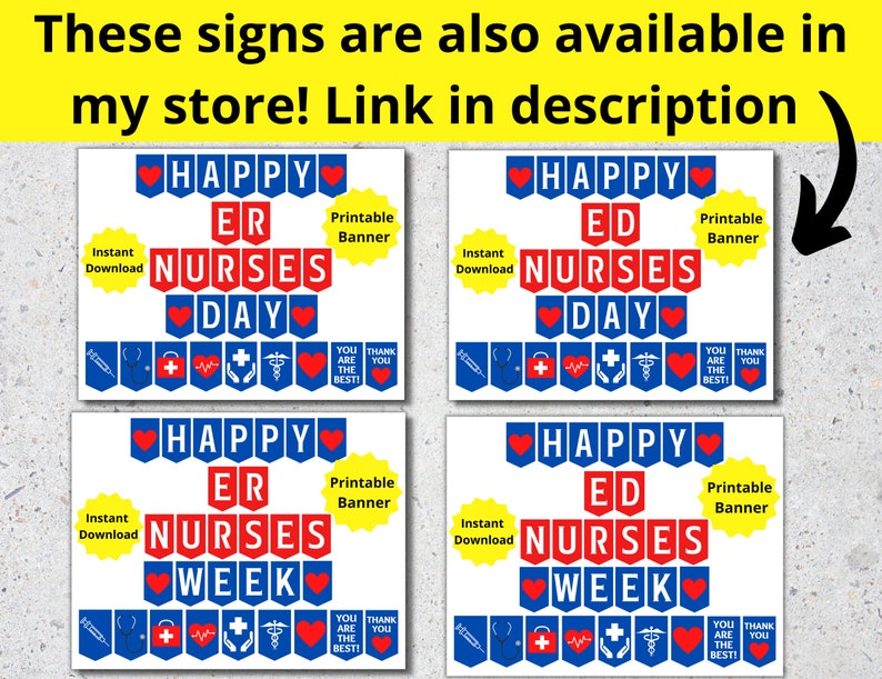Emergency Nurses Week Printable Banner ER Nurse Week Sign - Etsy