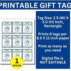 Environmental Services Week Printable Bundle, Environmental Services ...