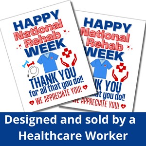 National Rehab Week Printable Poster, Happy Rehabilitation Week Sign ...