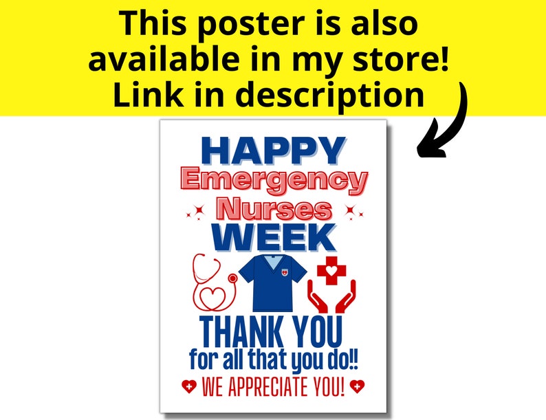 Emergency Nurses Week Printable Banner, ER Nurse Week Sign, Emergency ...