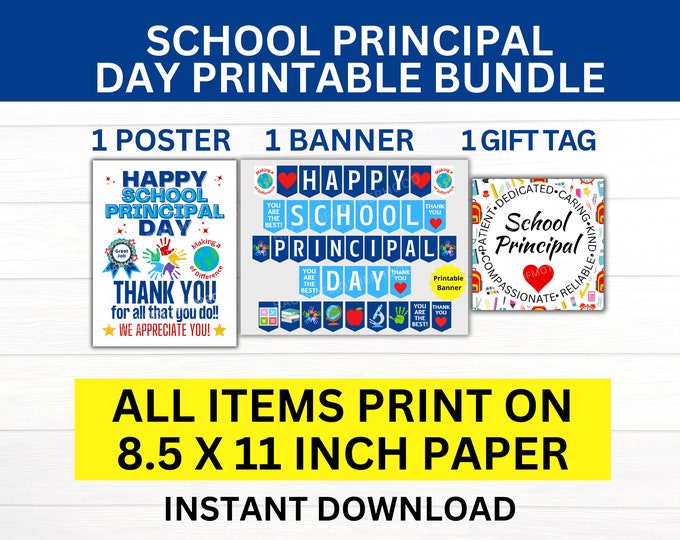 Editable School Principal Printable, School Principal Gift, Principal ...
