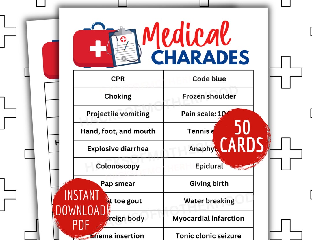 Medical Charade Game, Nursing Games, White Coat Ceremony, Doctor Day ...