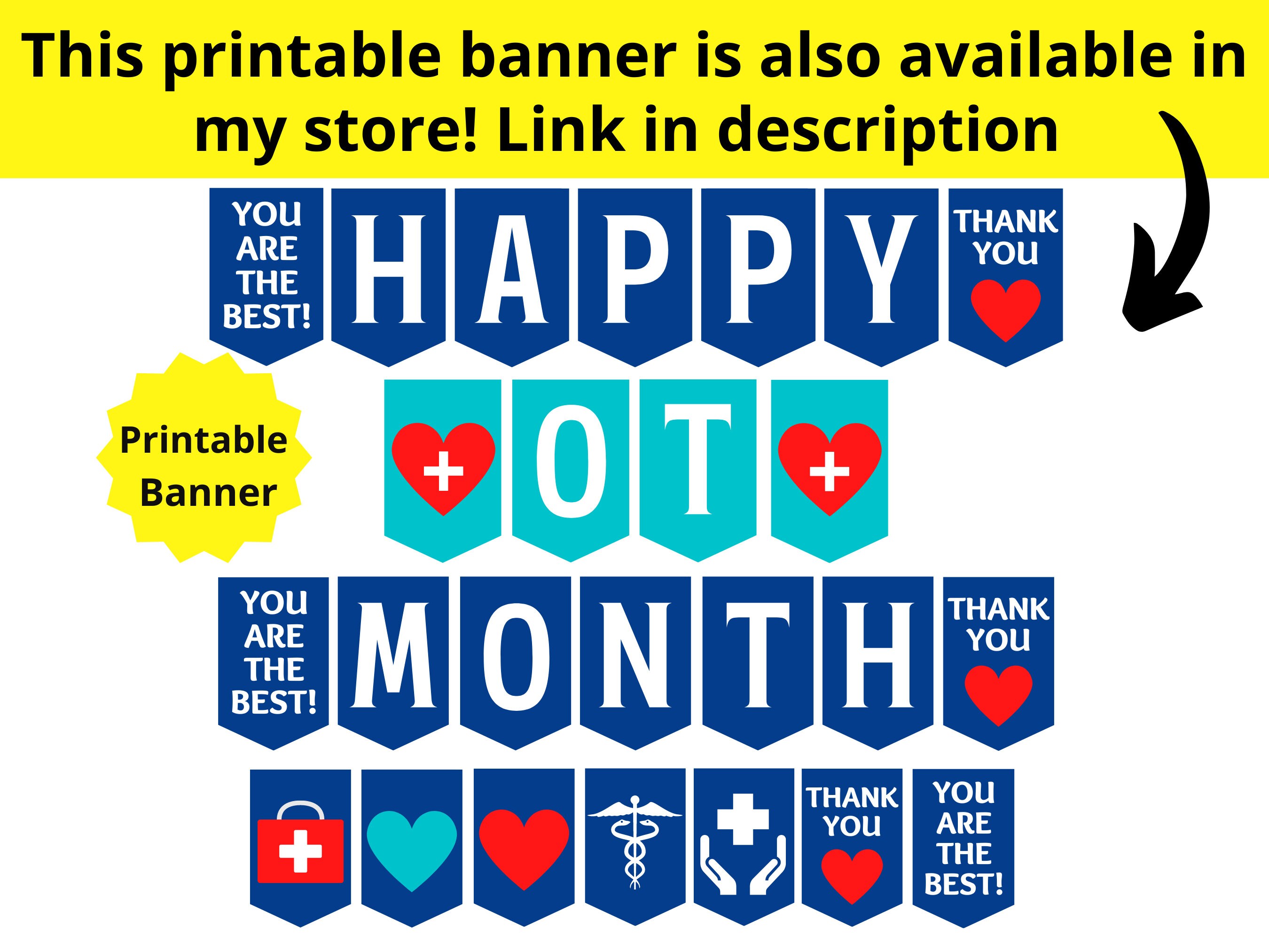 Occupation Therapy Month Printable Poster, OT Month Sign, Occupational ...