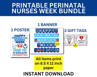Perinatal Nurses Week Printable Banner, Handdrawn Perinatal Nurse Sign ...
