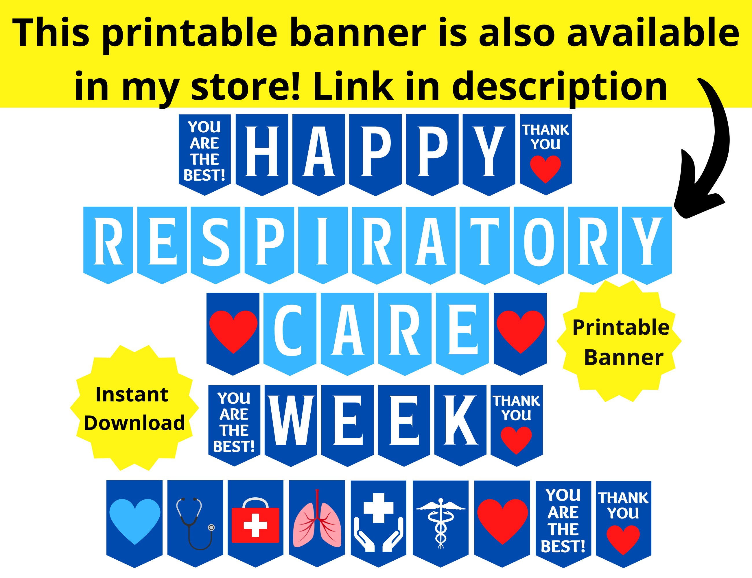 Respiratory Care Week Printable Banner We Love Our - Etsy