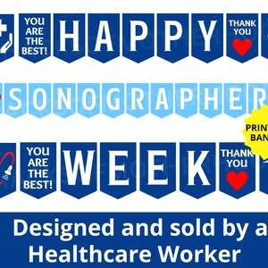 Sonographer Week Printable Banner, Ultrasound Tech, Sonography ...