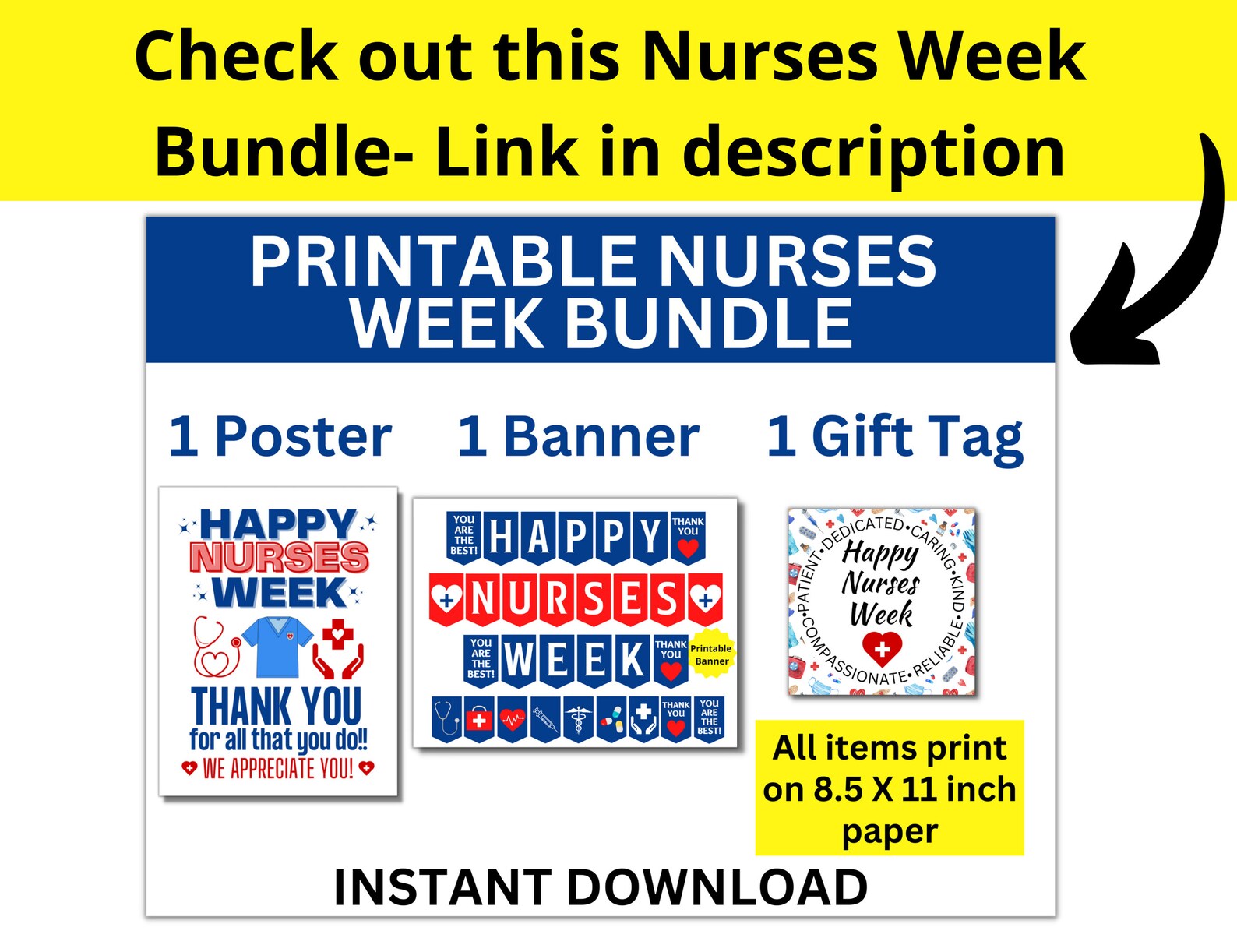 Nurses Week Printable Gift Tags, Happy Nurses Week, Nurses Day, Nurses ...
