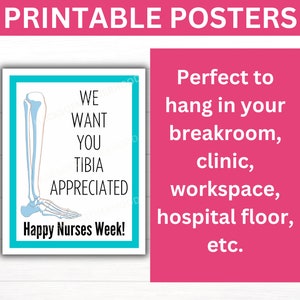 Nurses Week Printable Poster Bundle, Nurses Week Gifts, Nurse ...