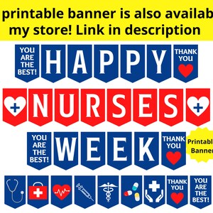 Nurses Week Printable Poster, Happy Nurses Week Sign, Nurse ...