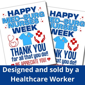 Medical Surgical Nurses Week Printable Poster, Med-surg Nurses Week ...
