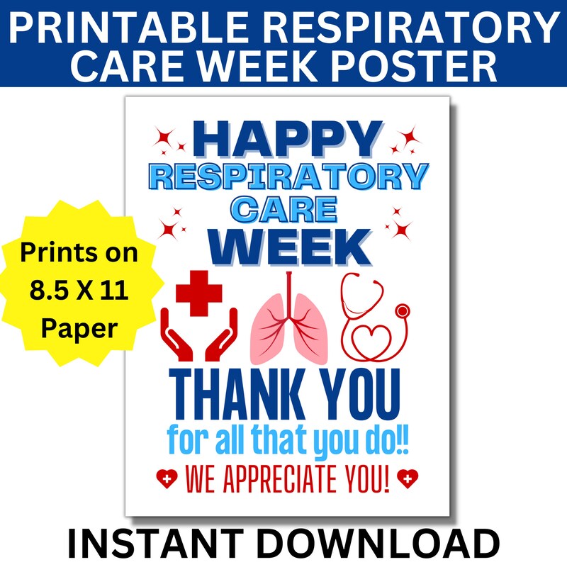 Respiratory Week Posters - Etsy