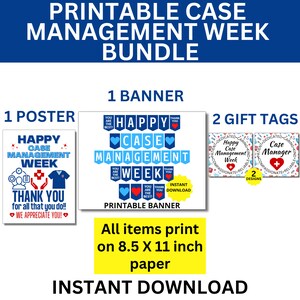 Case Management Week Printable Bundle, Happy Case Manager Week, Case ...