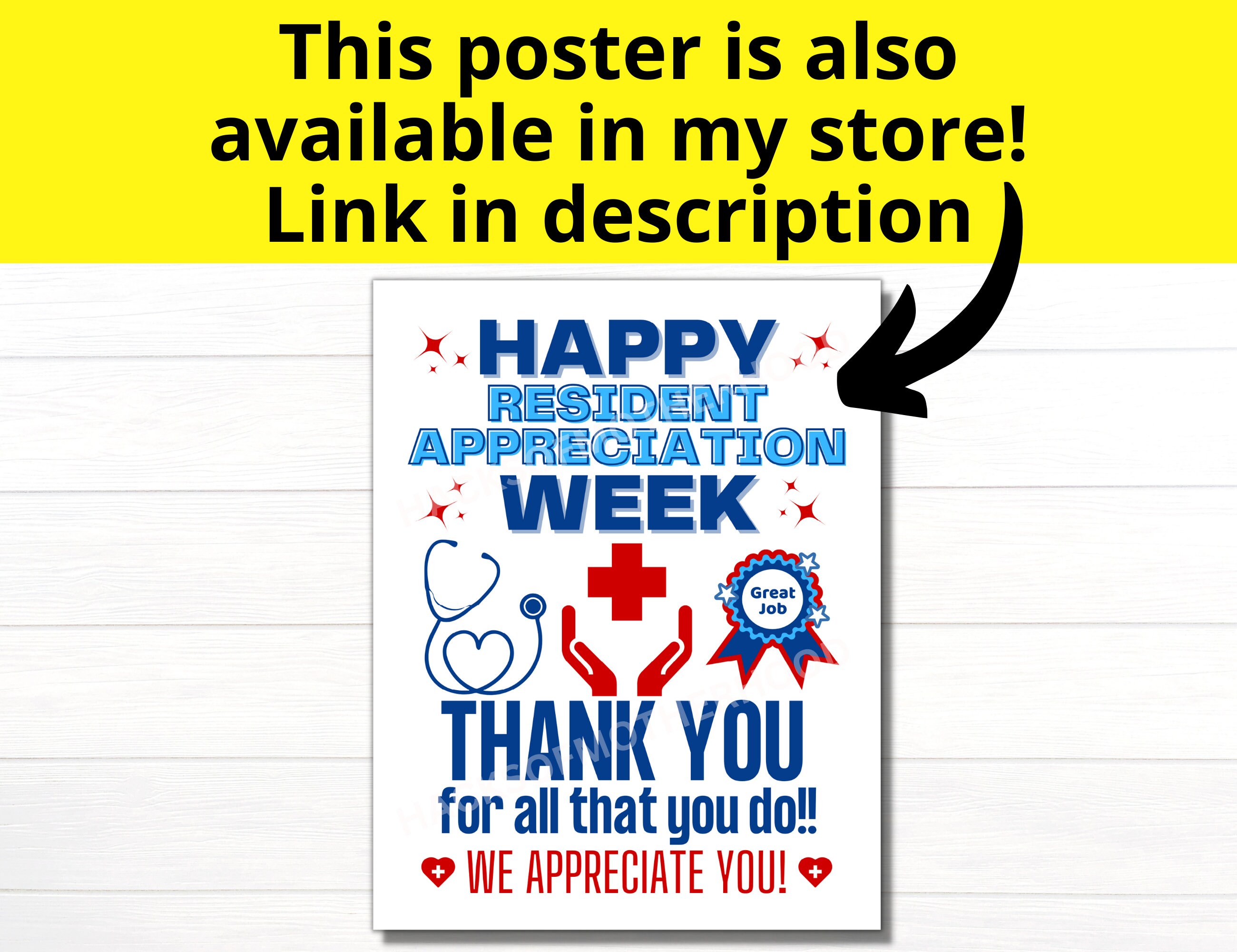 Resident Week Printable Gift Tag, Happy Resident Week Gift, Medical ...