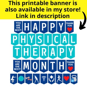 Physical Therapy Day Printable Banner, Happy PT Day Sign, Physical ...