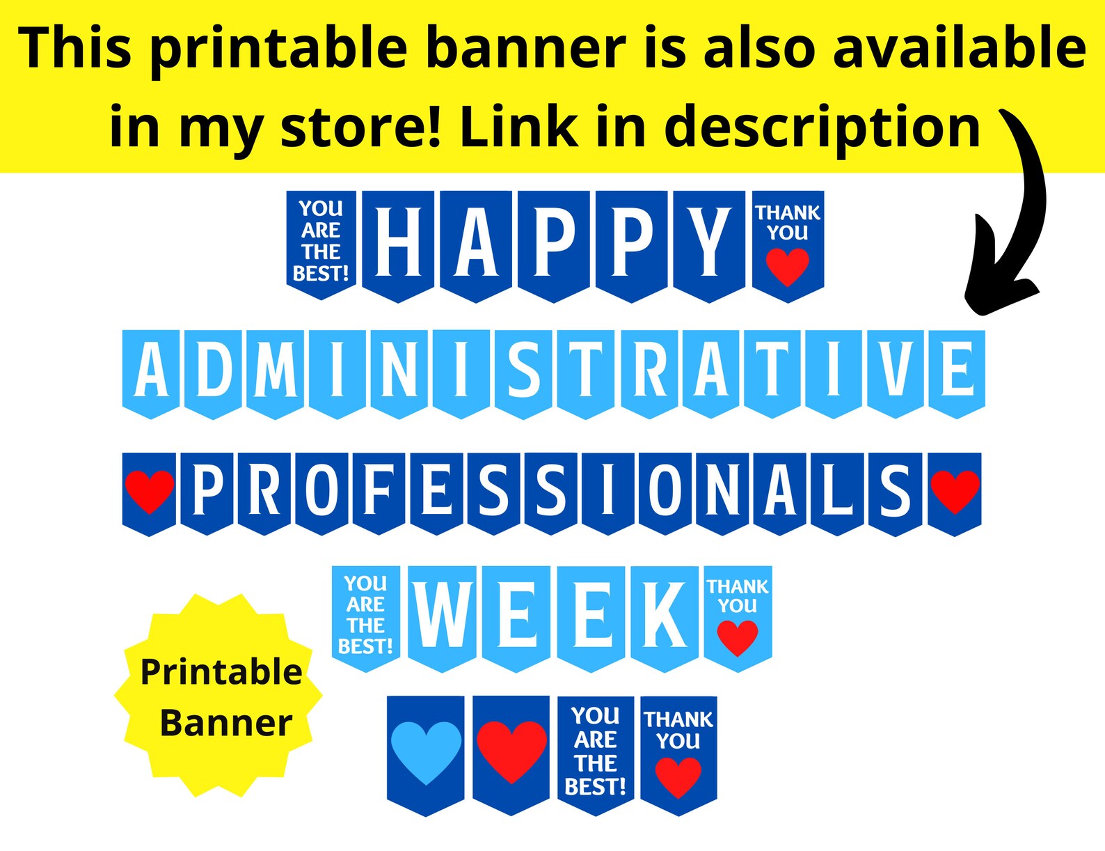 Administrative Professionals Day Printable Poster, Administrative ...