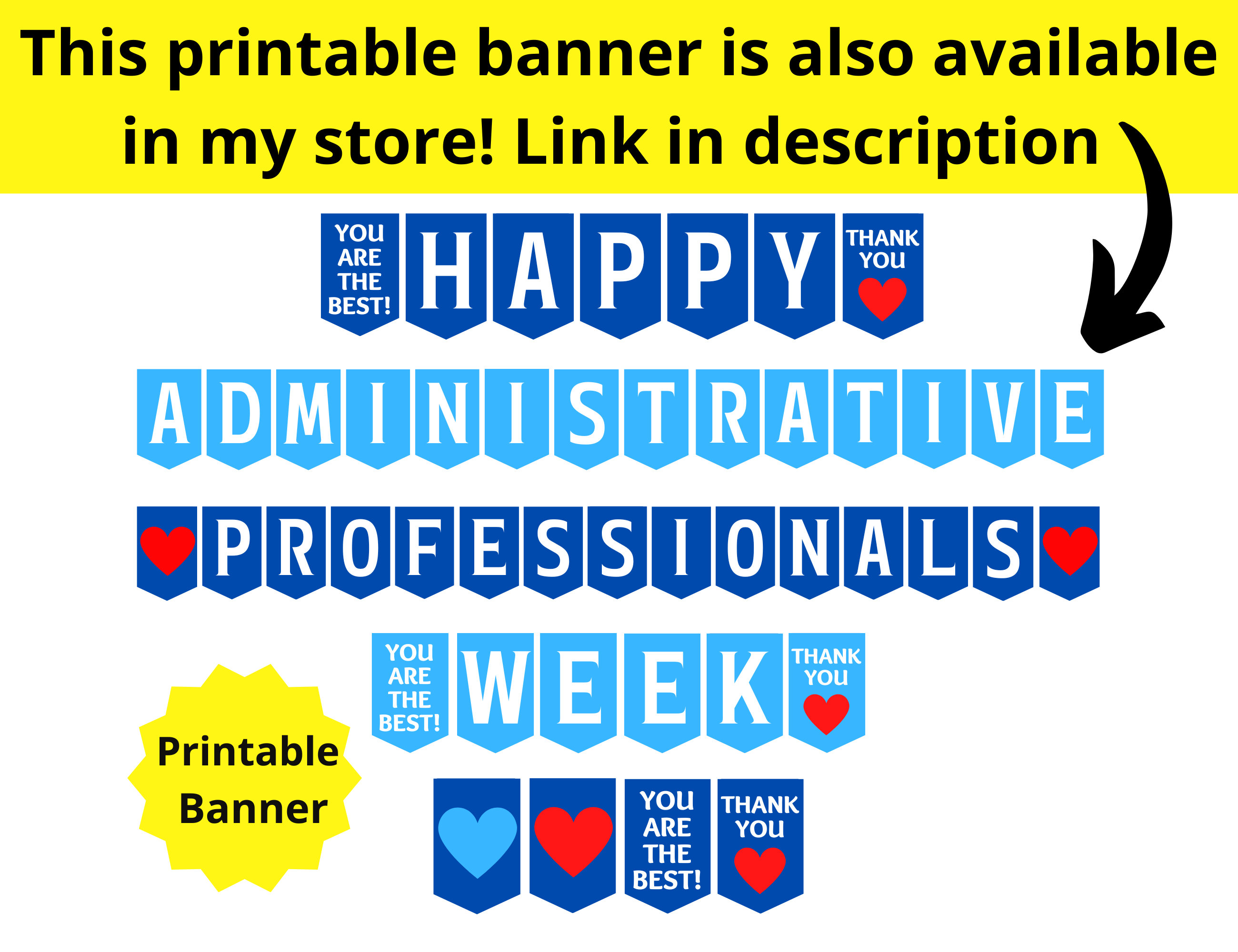 Administrative Professionals Day Printable Poster, Administrative ...