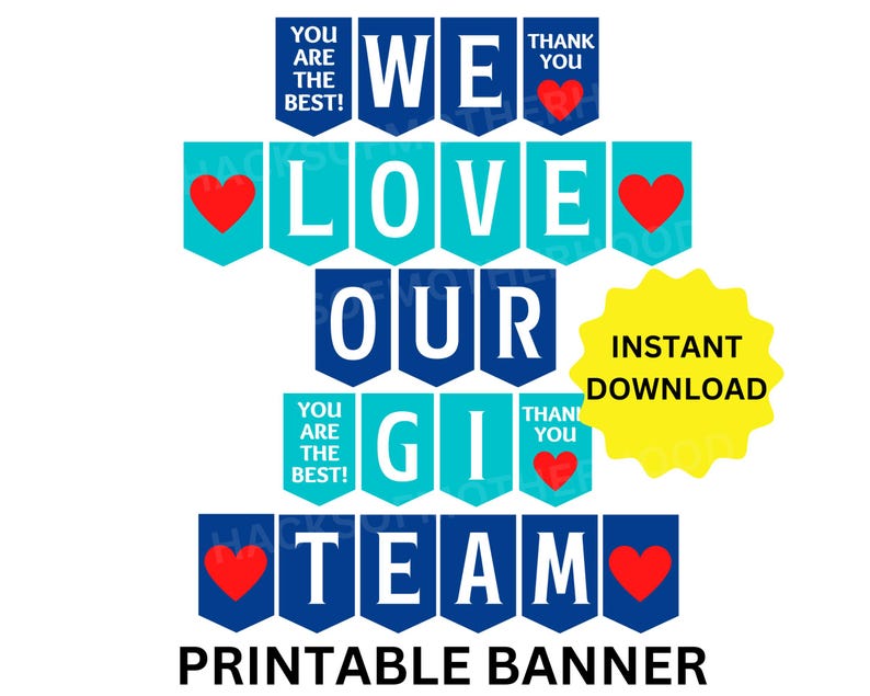 Happy GI Week Printable Banner, Gastroenterology Week, GI Nurse Gift ...
