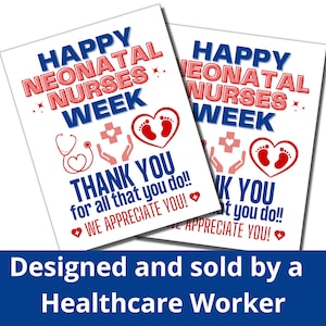 Neonatal Nurses Week Printable Poster, NICU Nurse Week Poster, Neonatal ...