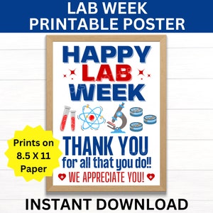 Lab Week Printable Poster, Medical Laboratory Professionals Week Poster ...