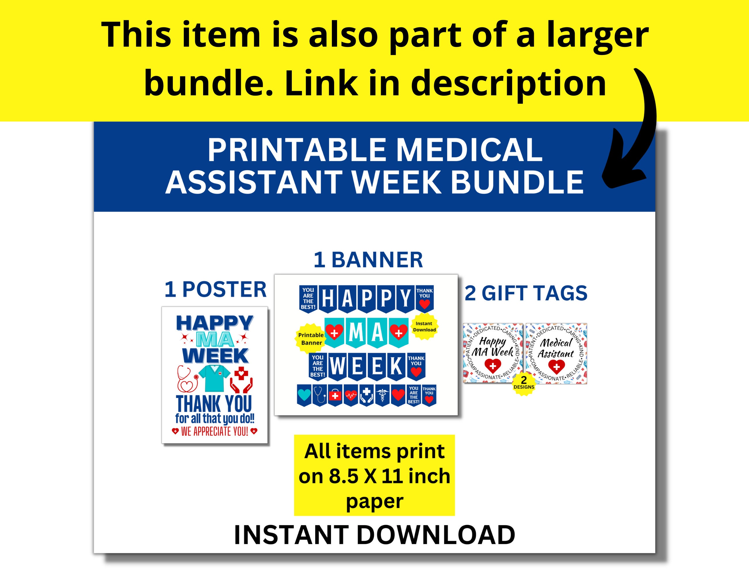 Medical Assistant Week Printable Banner, Happy MA Week, Medical ...