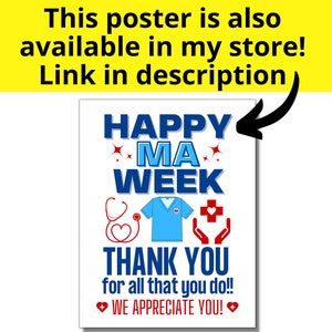 Medical Assistant Day Printable Banner, Happy MA Day Banner, Medical ...