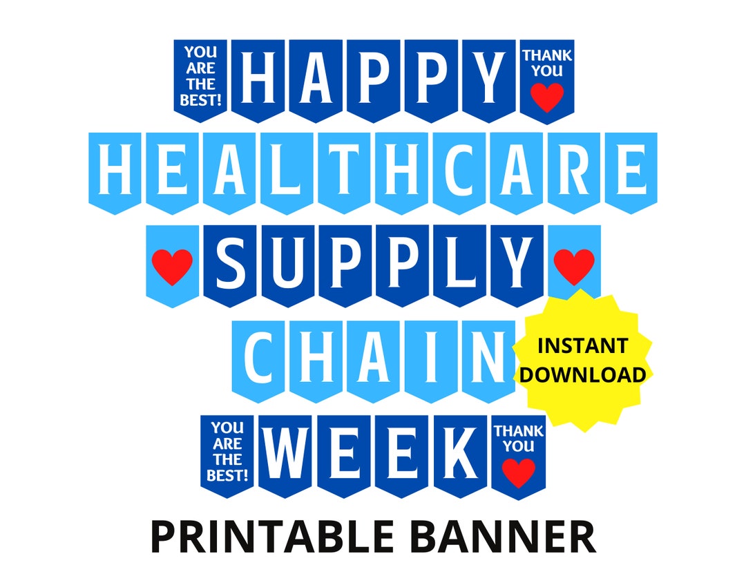 Healthcare Supply Chain Week Printable Banner, Happy Supply Chain Week ...