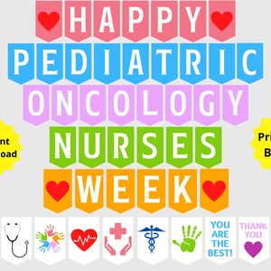 Pediatric Oncology Nurses Week Printable Banner Pediatric - Etsy