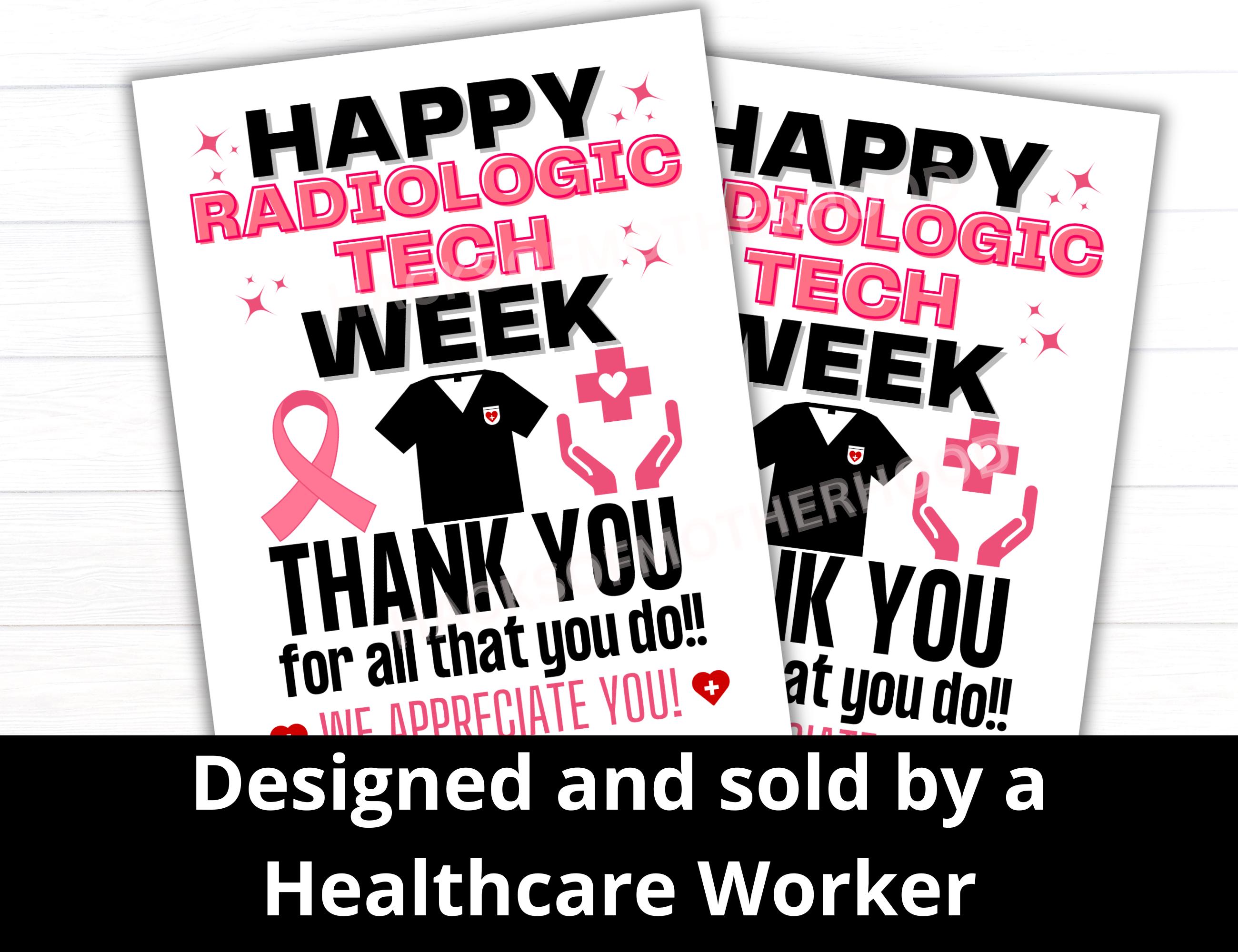 Radiologic Tech Week Printable Poster, Radiology Tech Week Sign, Rad ...