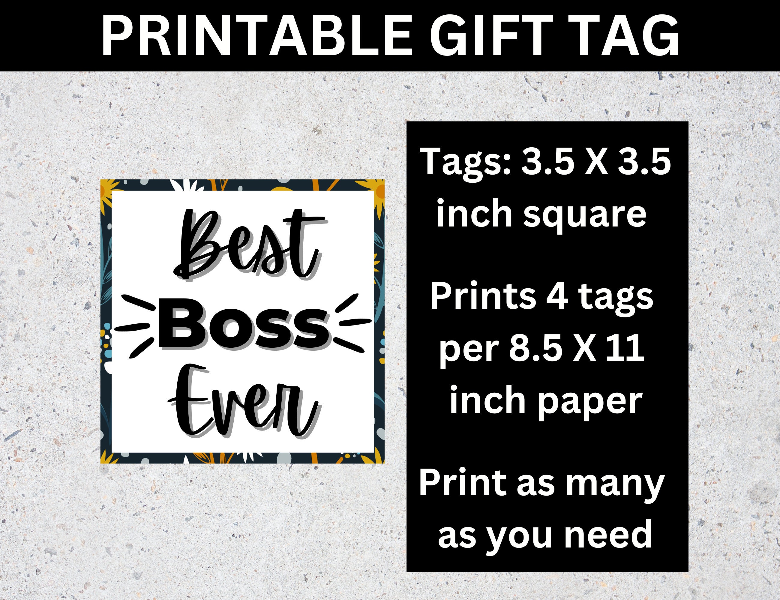 Boss's Day Printable Gift Tags, Best Boss Ever Tags, National Boss's ...
