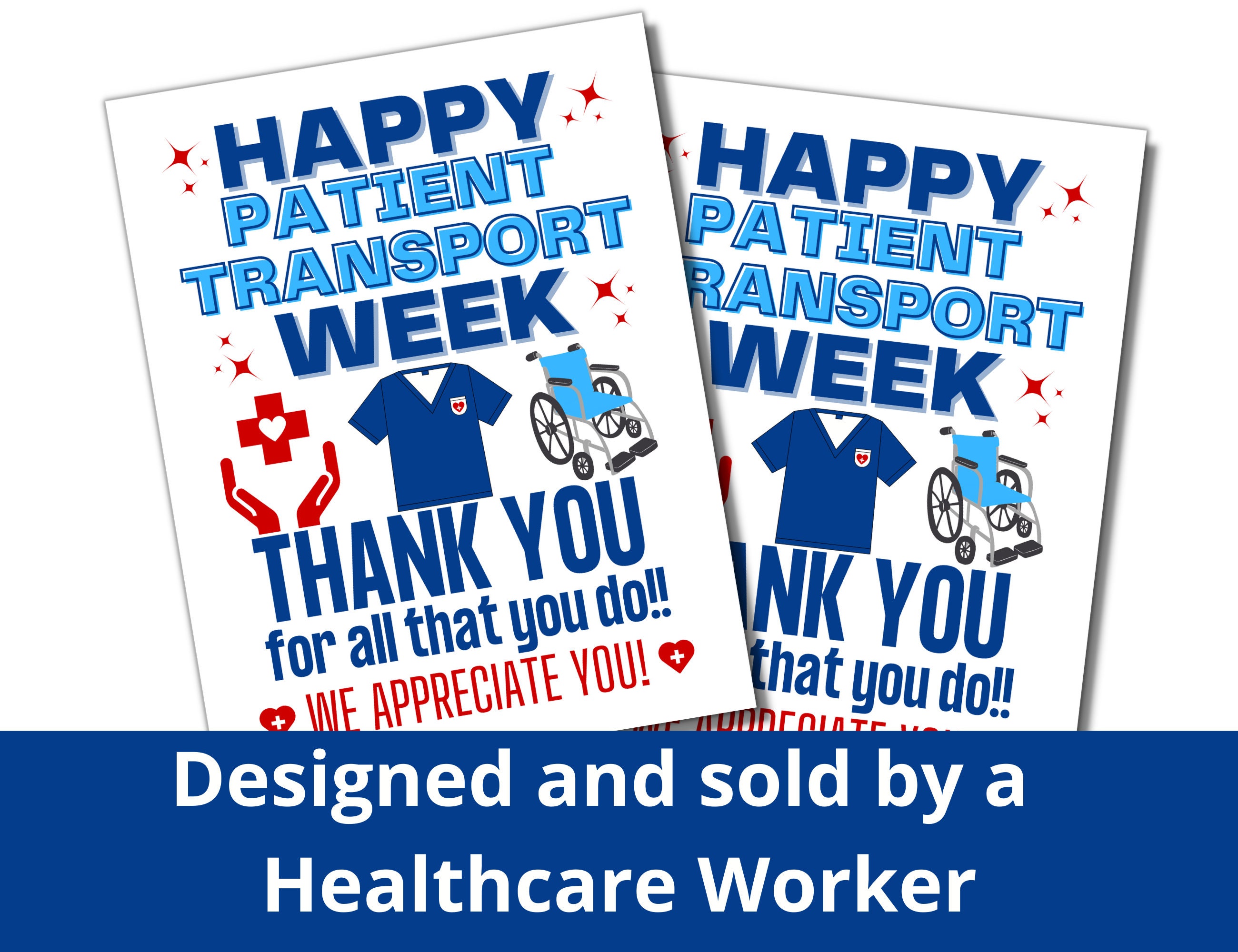 Patient Transport Week Printable Poster, Happy Patient Transporter Week ...