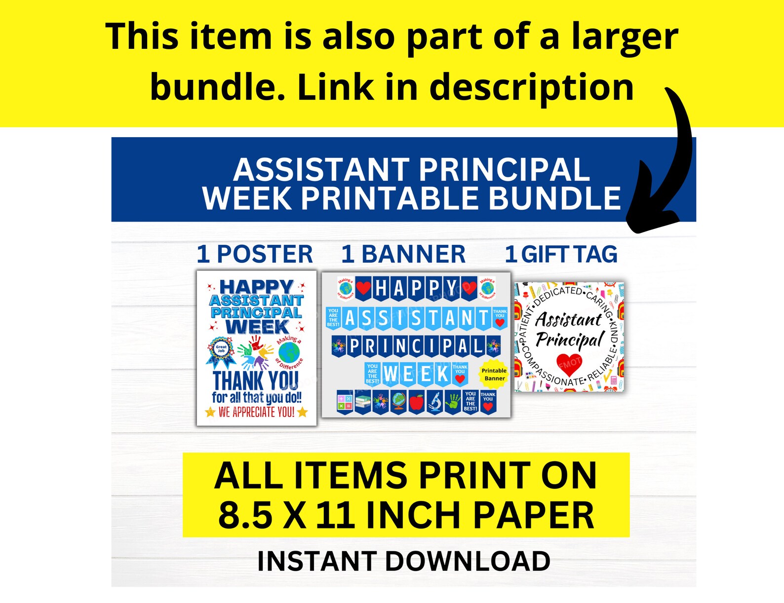 Assistant Principal Week Printable Poster, Assistant Principal Week ...