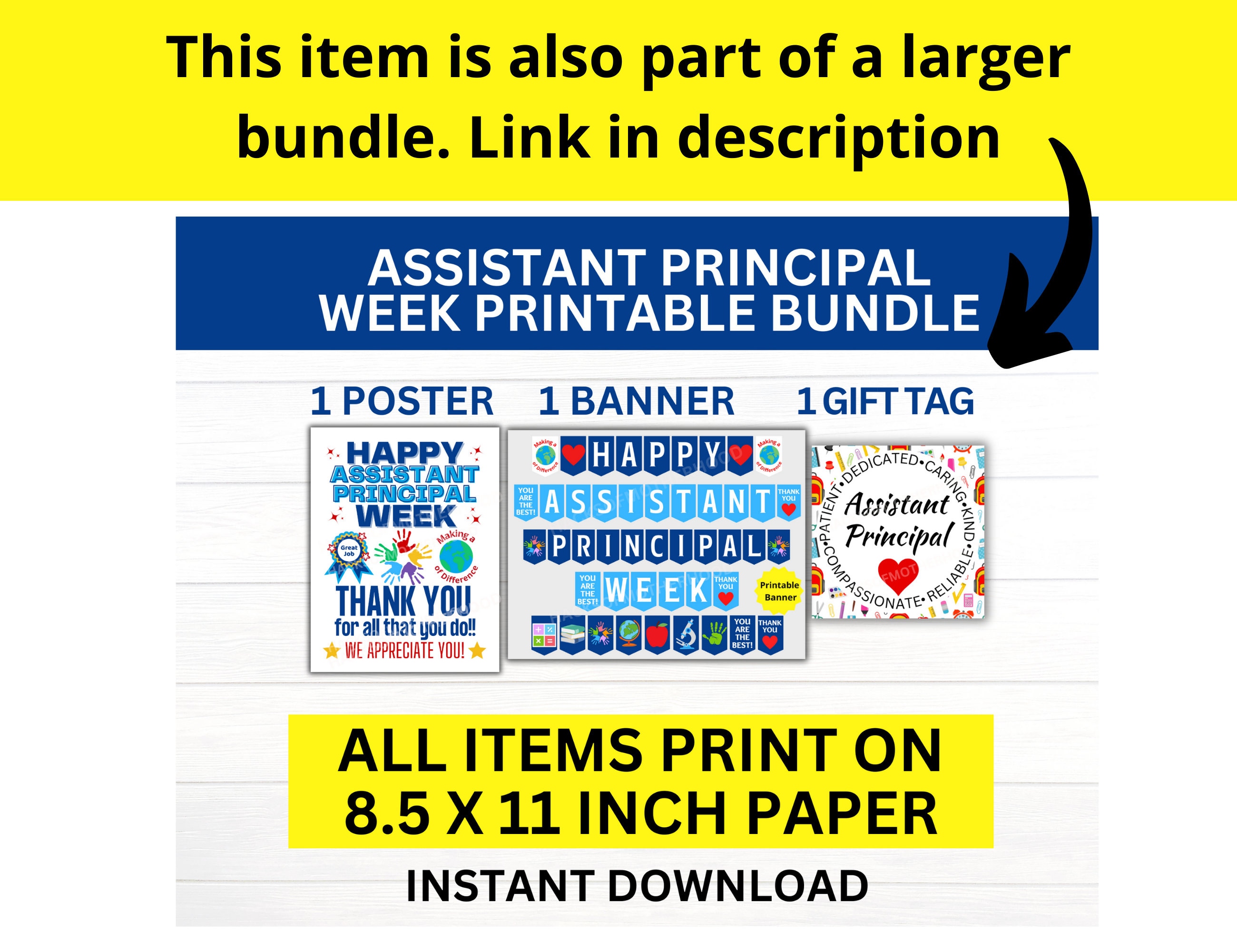 Assistant Principal Week Printable Poster, Assistant Principal Week ...