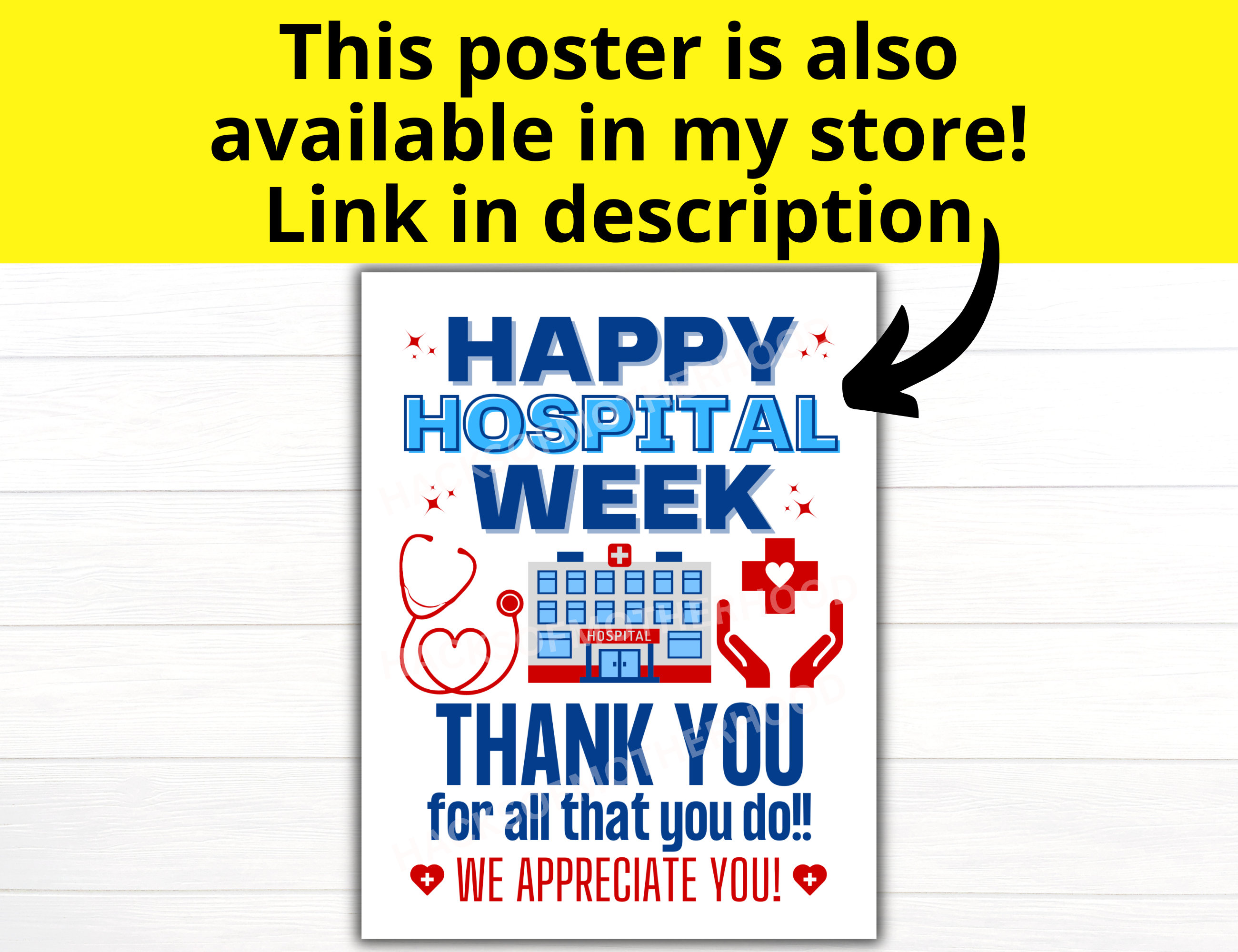 Hospital Week Printable Gift Tags, Hospital Week Gift, Hospital ...