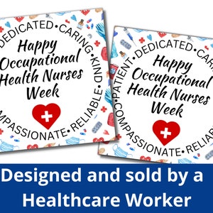 Occupational Health Nurses Week Printable Gift Tag, Occupational Health ...