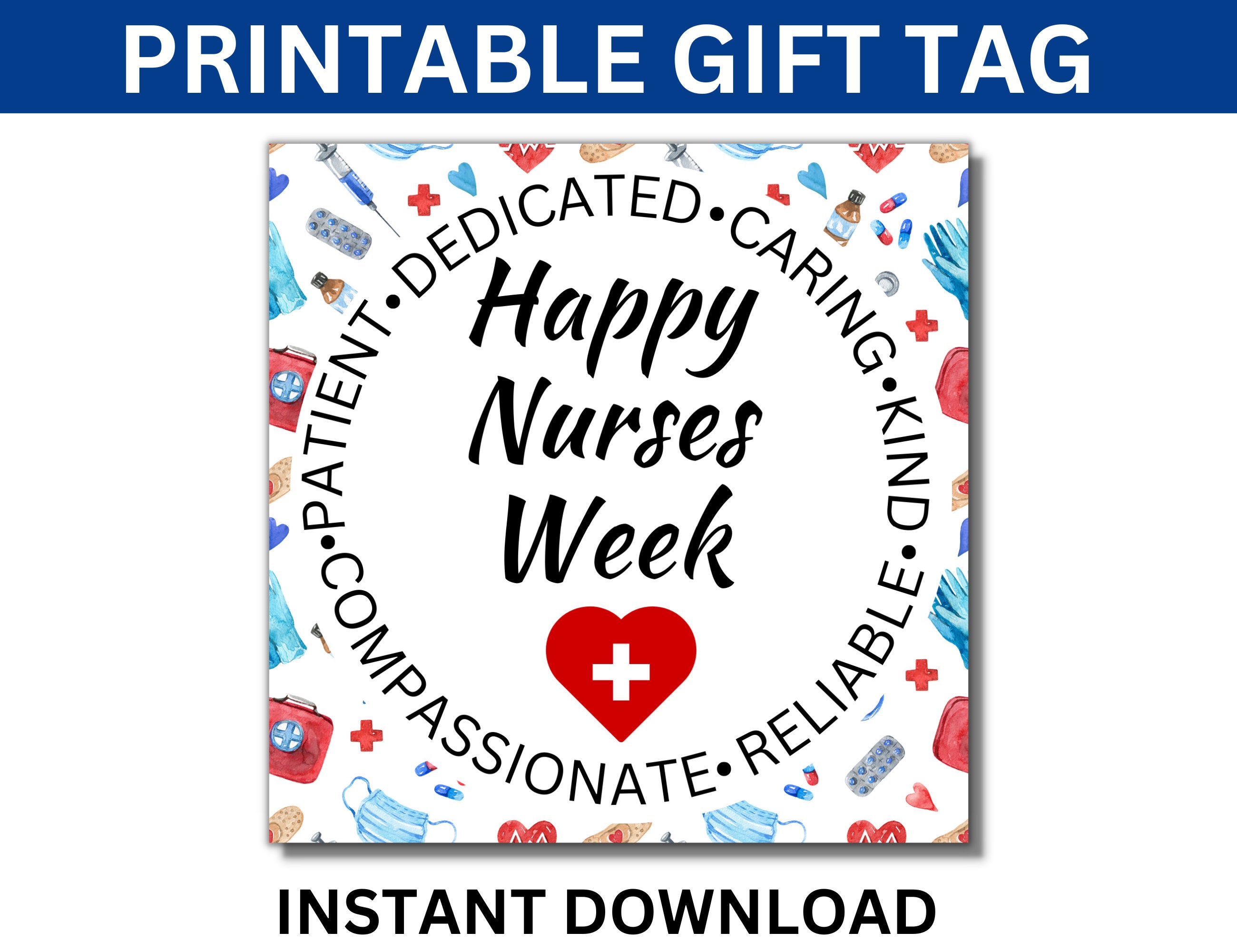 Nurses Week Printable Gift Tags Nurse Week Appreciation Etsy