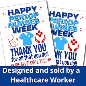 Perioperative Nurses Week Printable Poster, Periop Nurse Week Sign ...