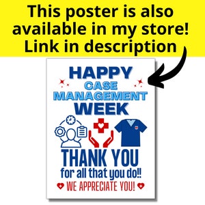 Case Management Week Printable Banner, Happy Case Manager Week Banner, Case Manager Appreciation ...