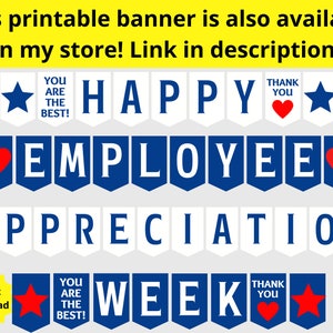 Employee Appreciation Day Printable Poster, Happy Employee Appreciation ...