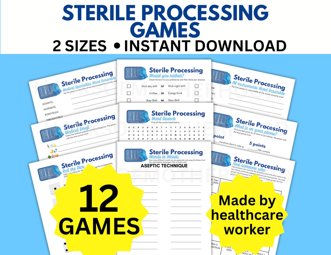 Sterile Processing Game Bundle, SPD Week, Central Service Week, Sterile Processing Week, Sterile ...