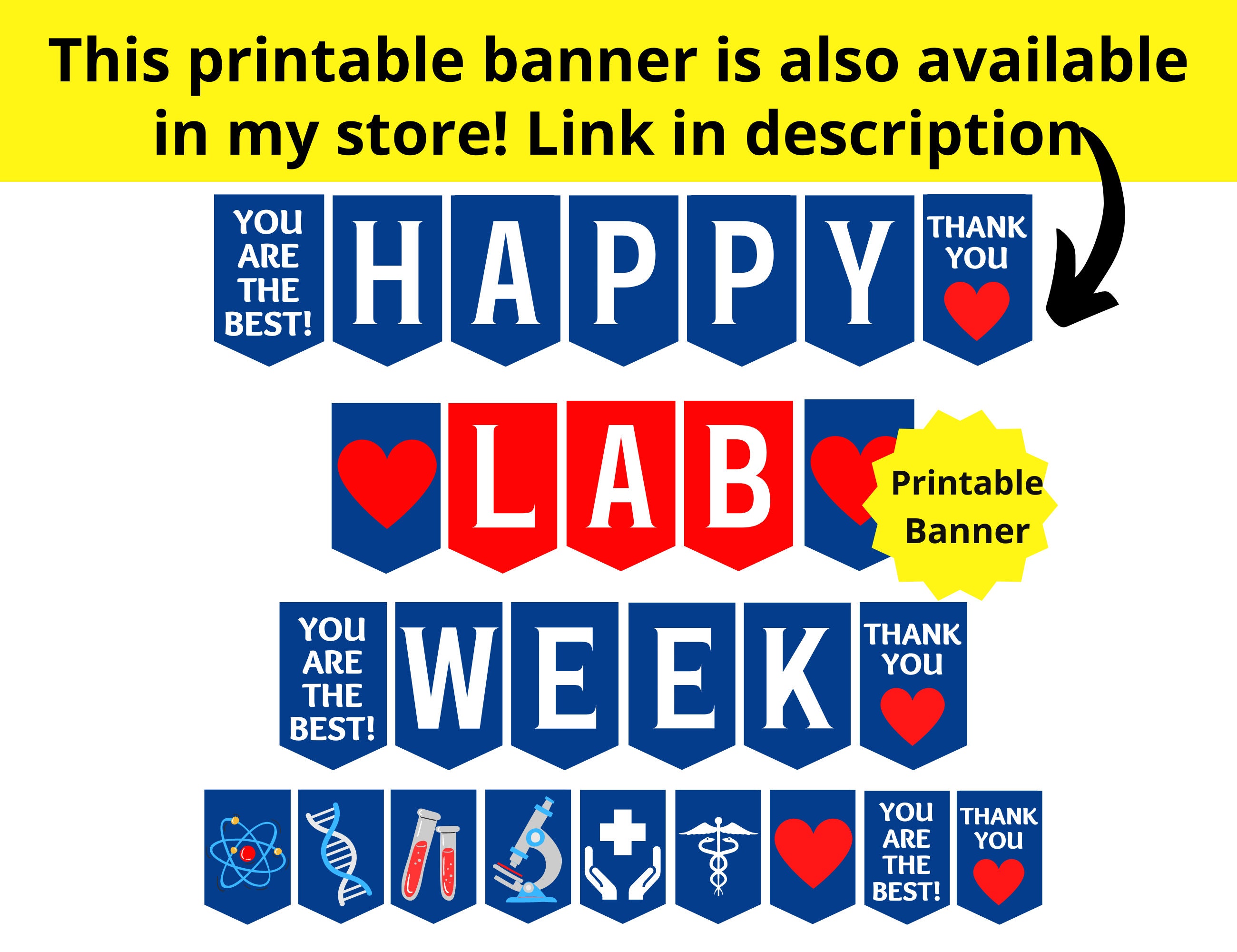 Lab Week Printable Poster, Medical Laboratory Professionals Week Poster ...